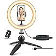 Amazon.com : UBeesize 10" LED Ring Light with Tripod Stand & Phone ...