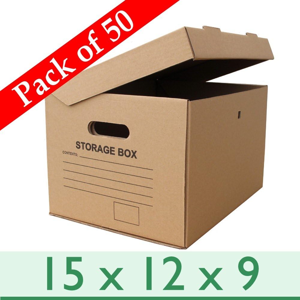 W E Roberts Pack Of 50 Large A4 Filing Storage Archive Cardboard Boxes w-e-roberts-pack-of-50-large-a4-filing-storage-archive-cardboard-boxes