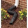 Black Flexible Downspout Extension Gutter Connector Rainwater Drainage ...