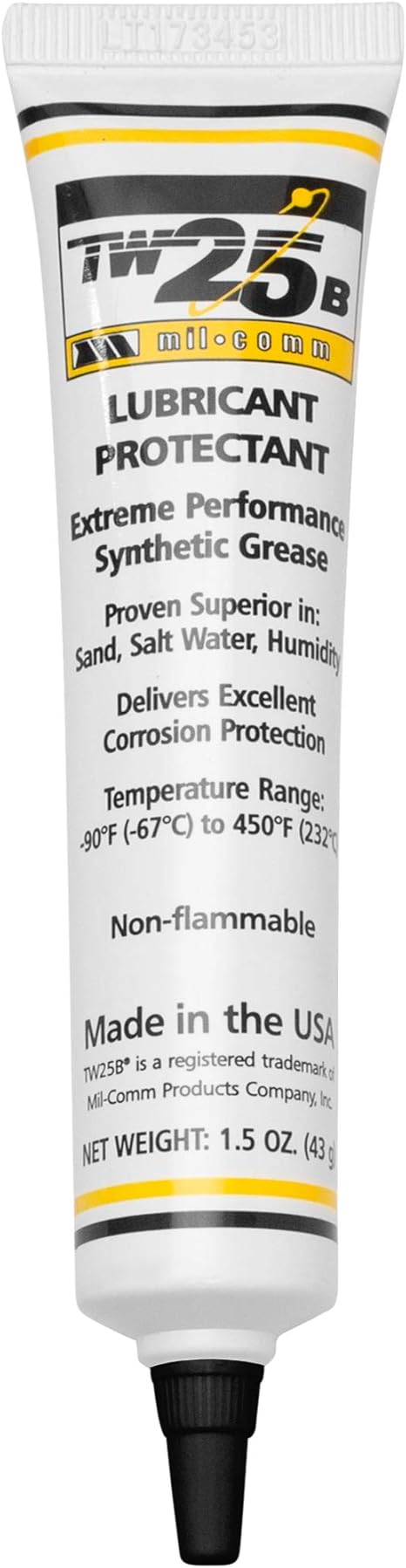 Mil-Comm TW25B grease 1.5 oz tapered tip tube: Amazon.co.uk: Sports ...
