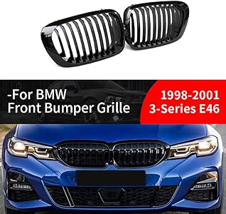 Amazon.com: ontto for BMW Car Front Bumper Kidney Grilles Hood Grill ...
