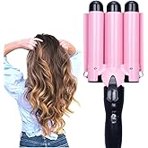 Amazon.com: 3 Barrel Curling Iron Hair Crimper: Aleath Dual Voltage Adjustable Temperature Three ...