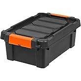 Amazon.com - 48Qt/12 Gal. Heavy Duty Plastic Storage Bins with Lockable ...