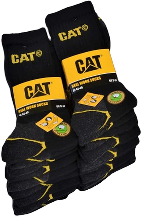 Caterpillar 12|18|30 Paar REAL Work Socks CAT Größe 43-46 (12): Amazon ...