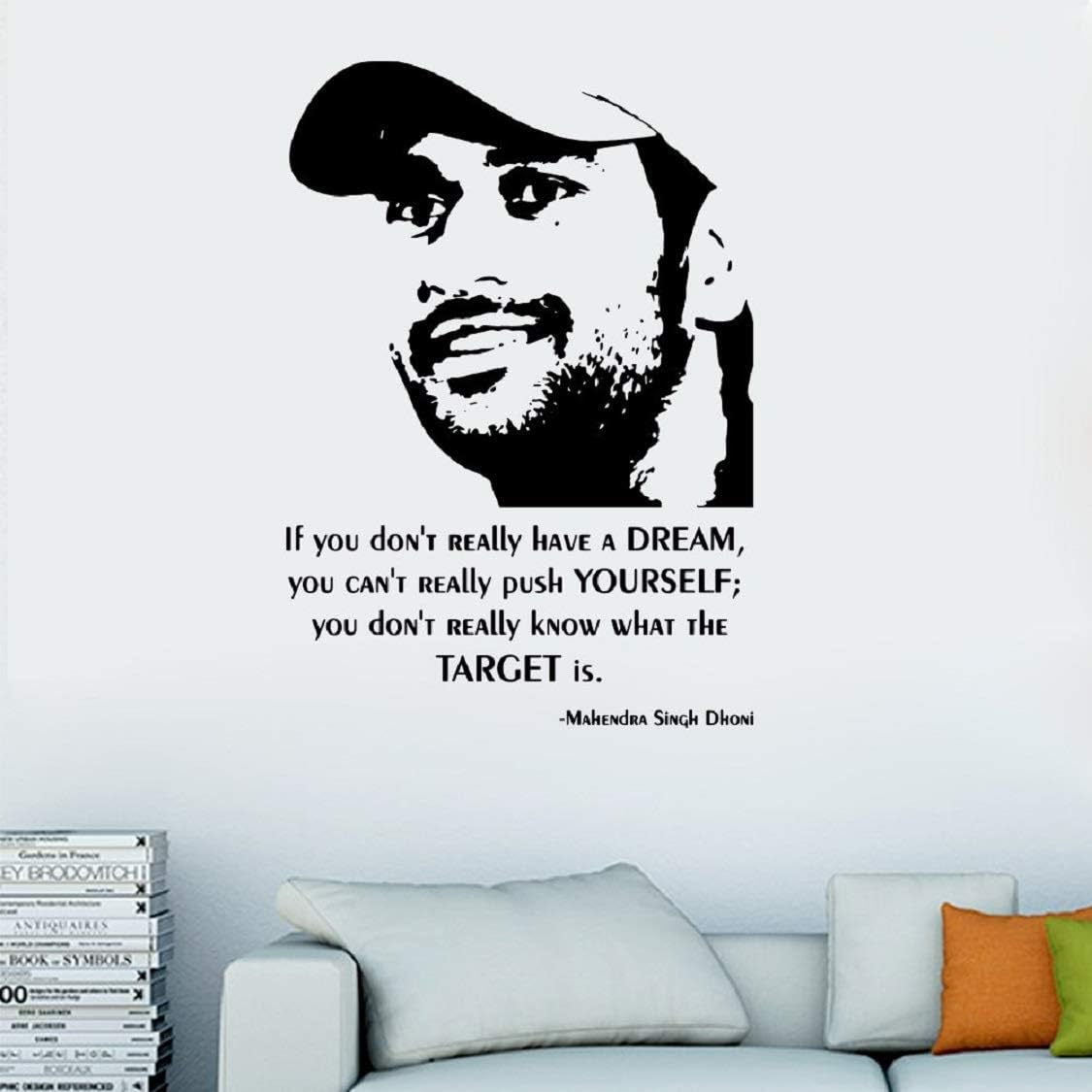 marvellous Ms Dhoni Motivation Quotes Wall Sticker/mahender Singh dhoni ...