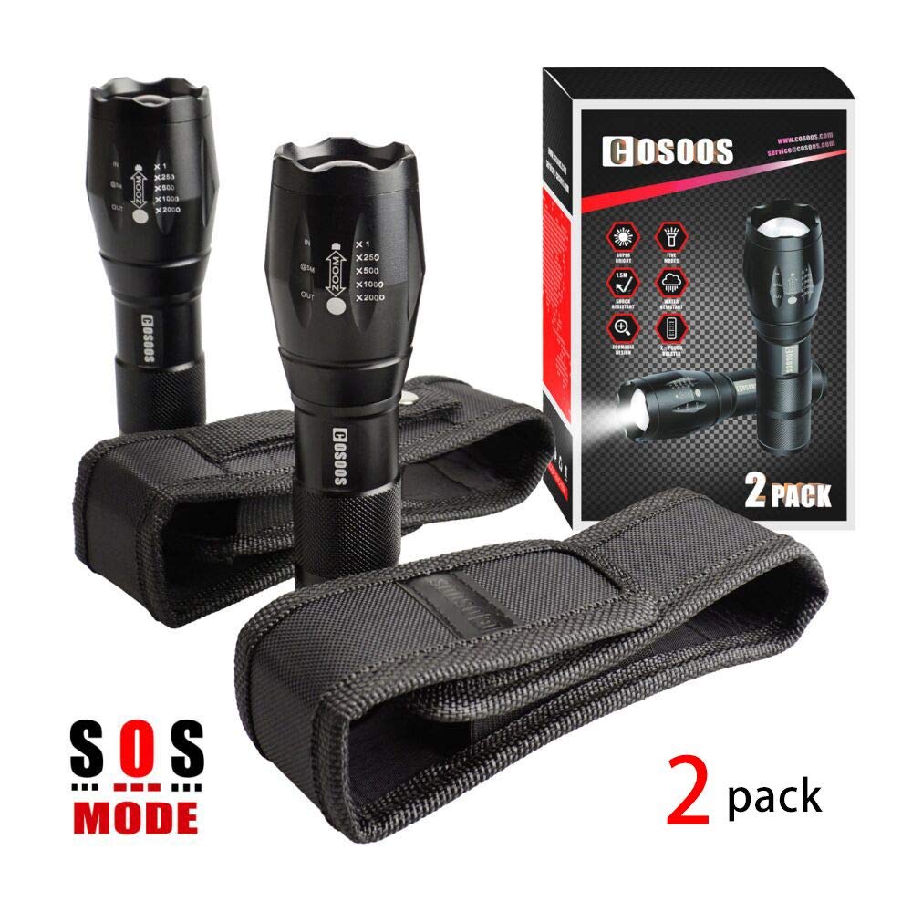 2 LED Flashlights with 2 flashlight combo, 2 Bright Holsters | eBay