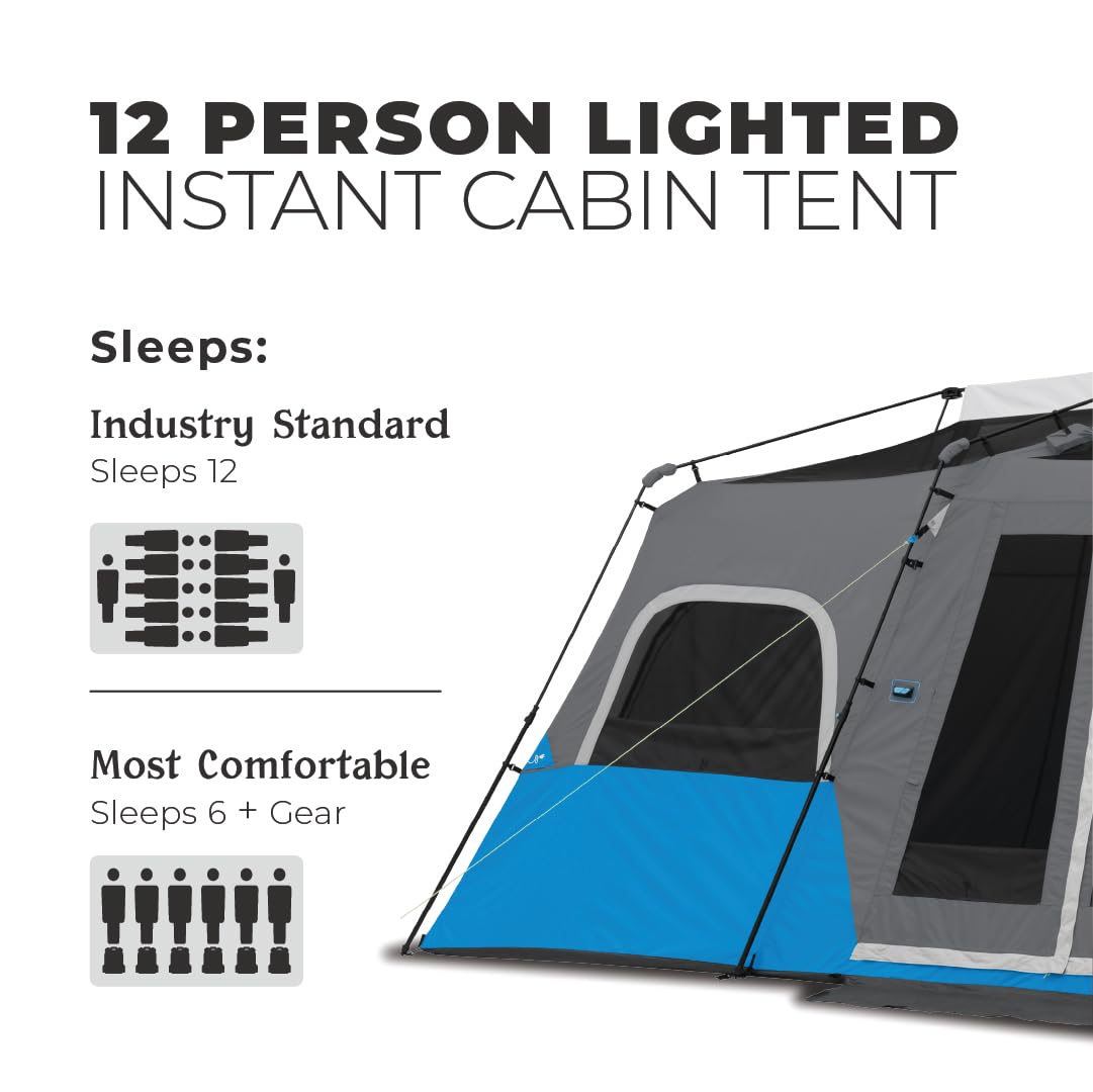 Mua CORE Instant Tent with LED Lights | Portable Large Family Cabin ...
