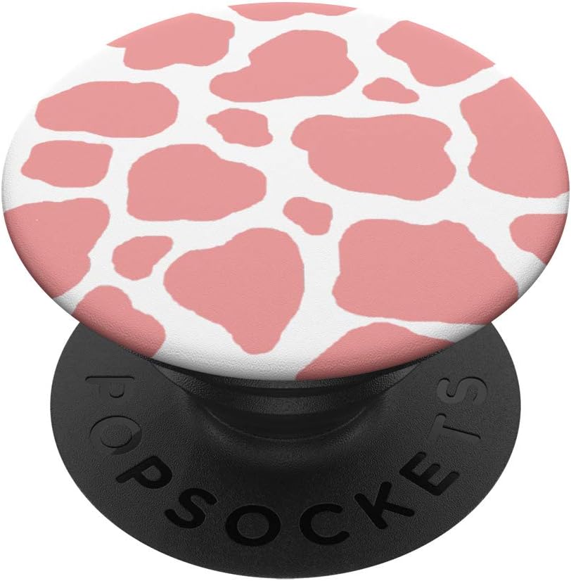 Amazon.com: Pink Cow Print Pattern Strawberry Animal Skin Cute Trendy PopSockets PopGrip ...