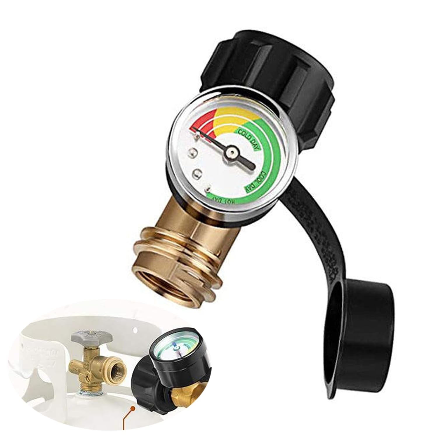 Propane Tank Gauge, Level Indicator for 5-40LB Tanks, Leak Detector ...