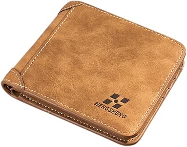 Amazon.com: Men's Trifold Suede Design Leather Wallet (Hengsheng Brown)