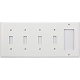 Mulberry Princess Style White Stamped Steel 5 Gang Combination Switch ...