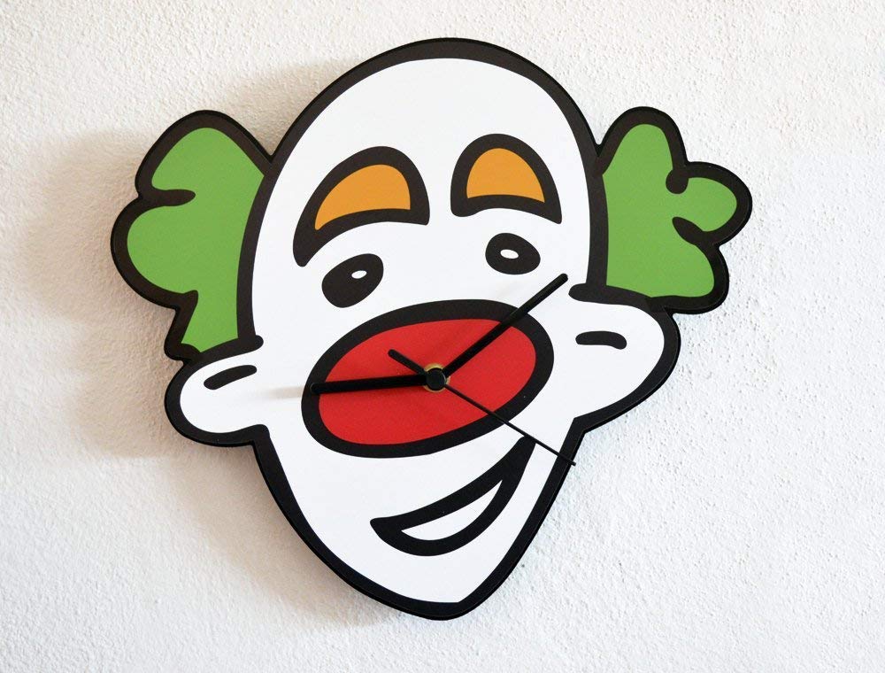Amazon.com: Circus Clown Face - Wall Clock: Handmade