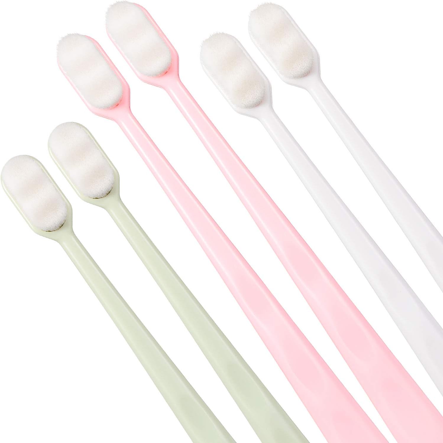6 Pieces Soft Toothbrush Micro-Nano Manual Toothbrush Soft Bristles ...