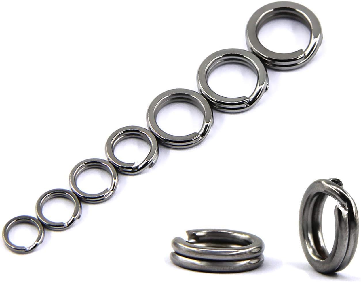 OROOTL Edelstahl Sprengringe Angeln Sortiment - 100 Heavy Duty Double ...