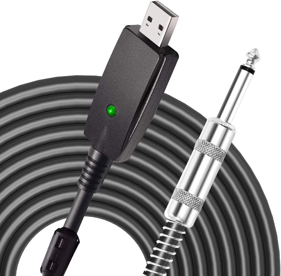 Amazon.com: USB Guitar Cable,Guitar Bass to USB Link Connection Cable ...