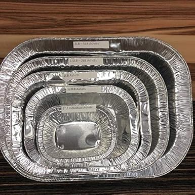 1LB Foil Pie Ashet Rectangle Aluminium Dish, Meat Steak,Disposable x 50 ...