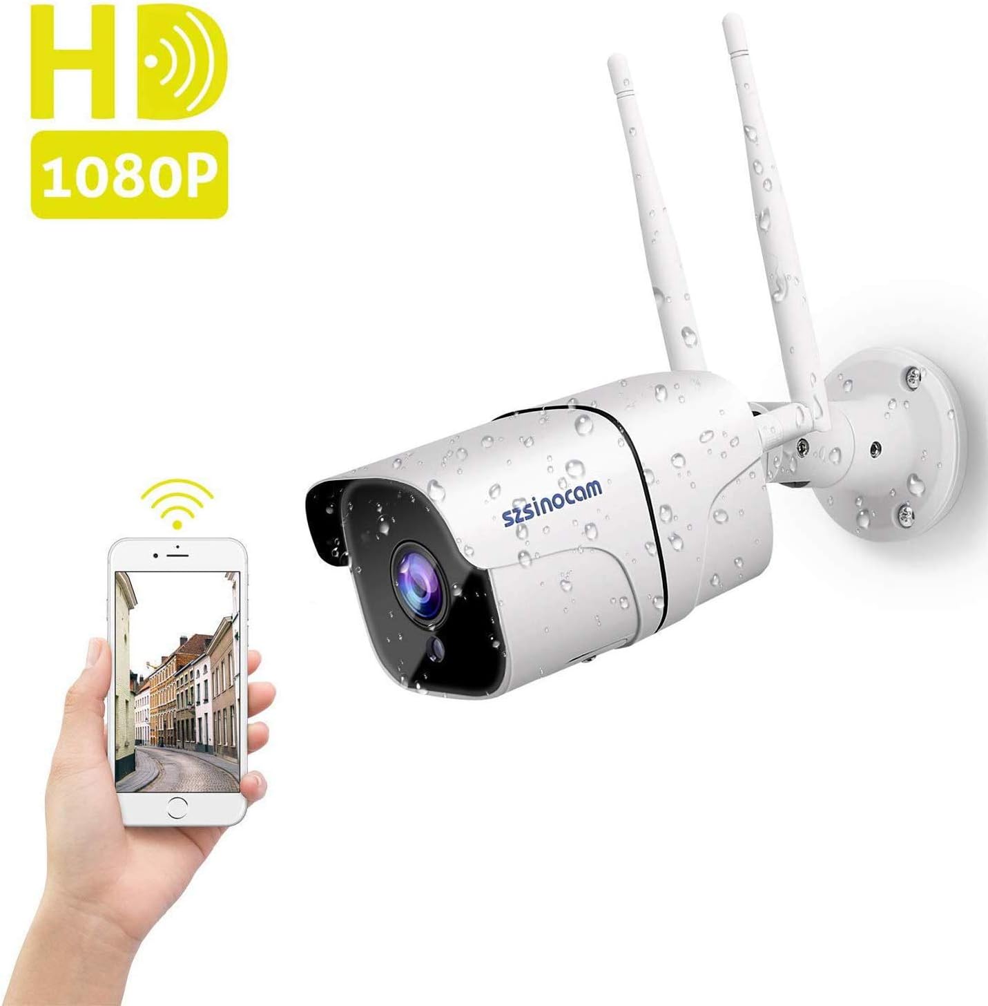 SZSINOCAM Cámara IP 1080P WiFi interior,Cámara de Vigilancia con Visión ...