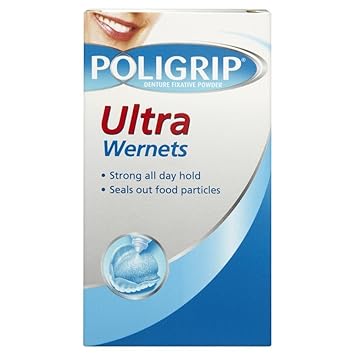 3x Polligrip Denture Fixative Powder Ultra Wernets 40g: Amazon.co.uk ...
