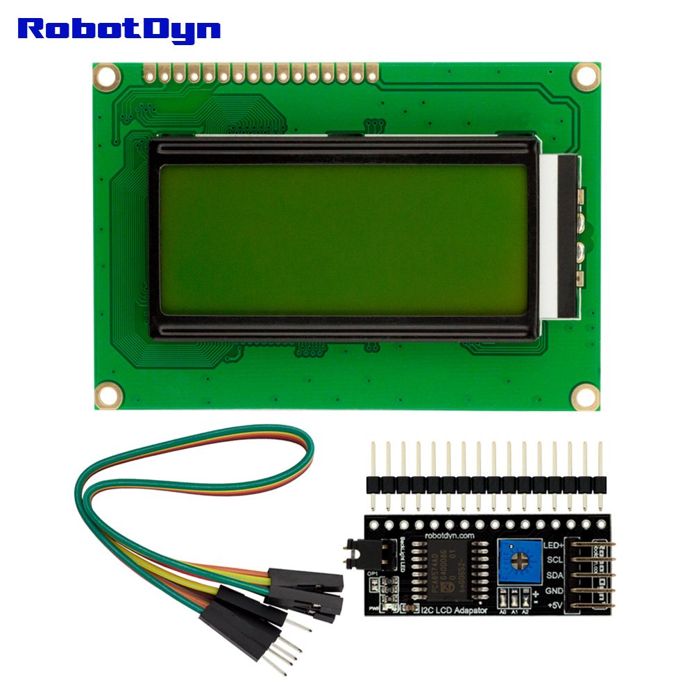 I2C LCD Display 1604 for Projects with Arduino RobotDyn Symbols 4 Rows ...