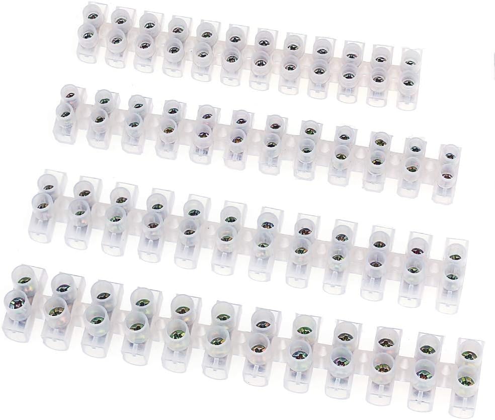 12 Way Electrical Terminal Blocks White Clear Electrical Connector ...