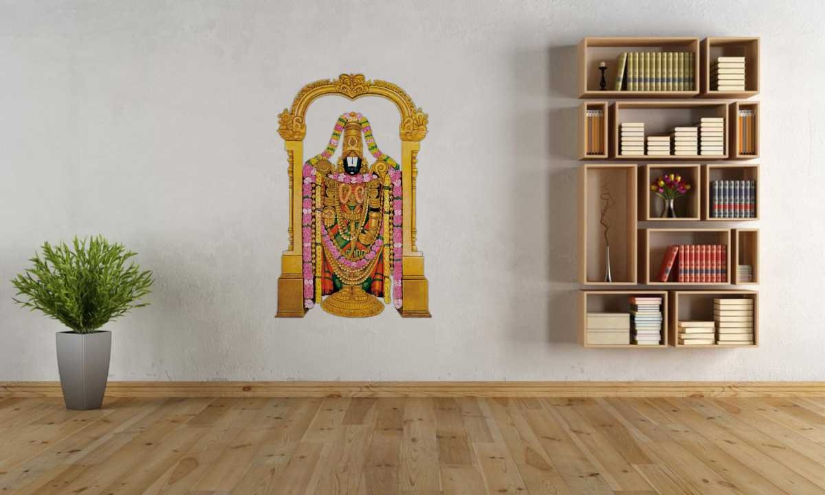 Buy Rawpockets 'Lord Venkateswara' Wall Sticker (PVC Vinyl, 0.99 cm x ...