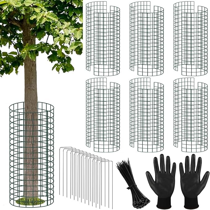 Tree Trunk Protector, 12 Pack Green Tree Trunk Protector Guards from ...