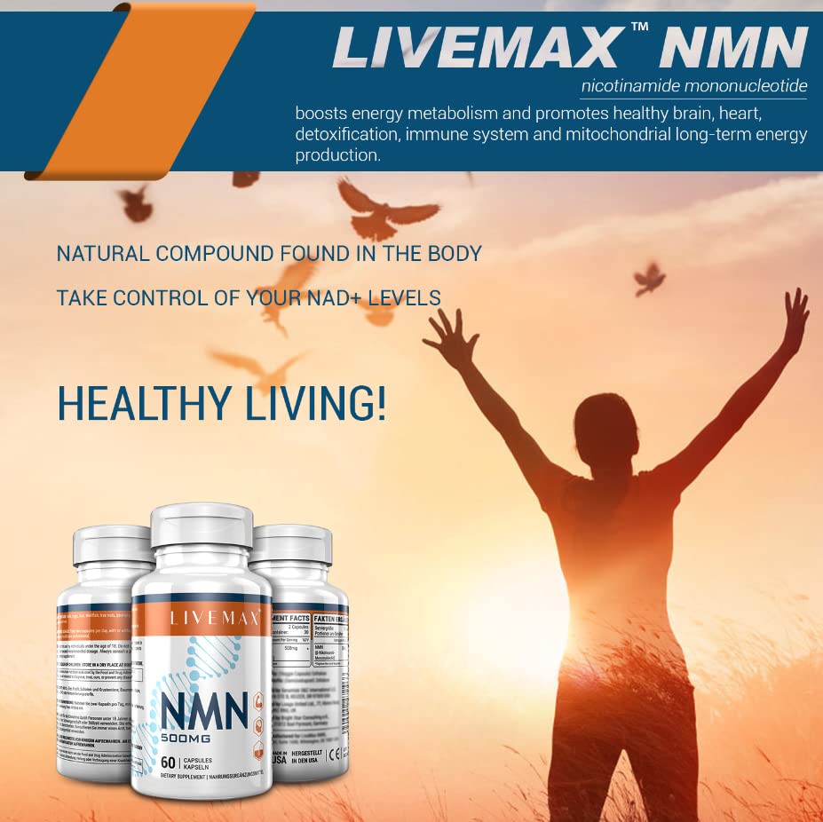 NMN Supplement 500mg- Enhance Concentration, Boost Energy, Improve ...