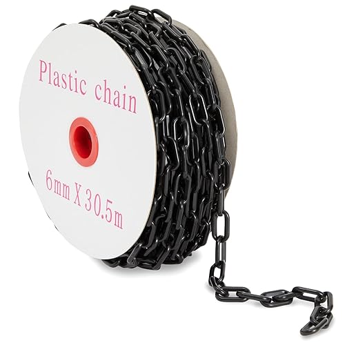 Stockroom Plus 100-Feet Plastic Chain Links - Privacy Safety Plastic ...