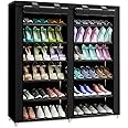 Amazon.com: TXT&BAZ 27-Pairs Portable Boot Rack Double Row Shoe Rack ...