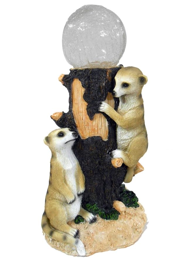 Kingfisher Solar Powered Globe Garden Light with Meerkat: Amazon.co.uk ...