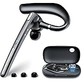 Amazon.com: COTOE Bluetooth Headset V5.3, Wireless Earpiece with 500mAh Charging Case Hand-Free ...