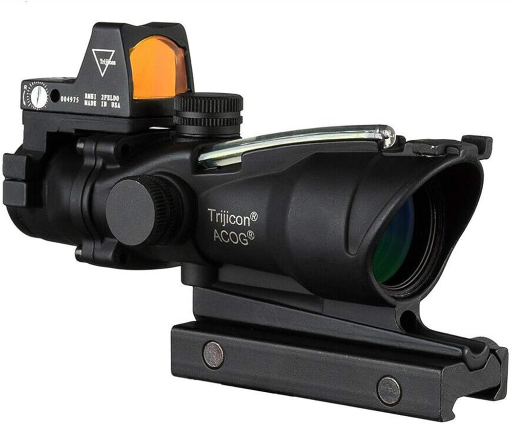 ACOG/RMR Combo 4x32 ACOG Chevron Reticle Green/Red Fiber Optics ...