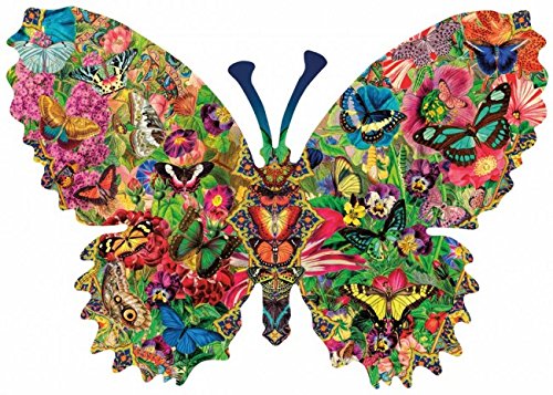 Butterfly Shaped Jigsaw Puzzle | Challenging Gorgeous Vibrant Colored!