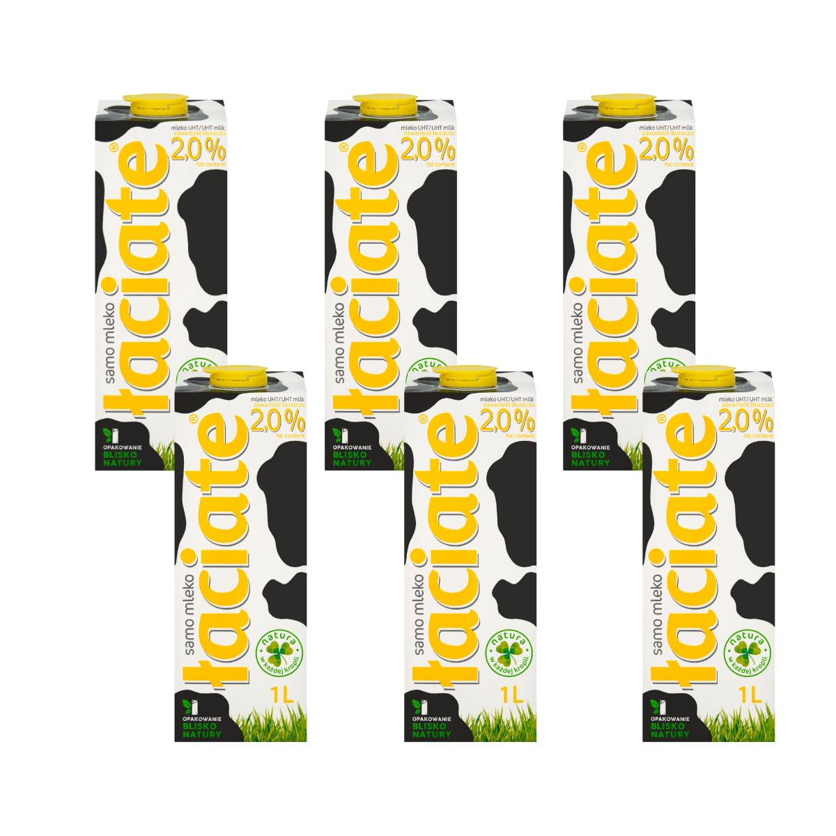 Laciate UHT Milk 1L 2.0% Fat - Long Life - Ambient - Calcium, Protein ...