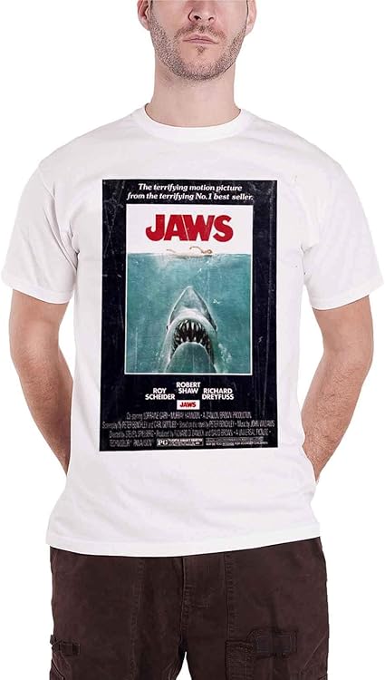 Jaws Officially Licensed Merchandise Vintage Original Poster T-Shirt ...