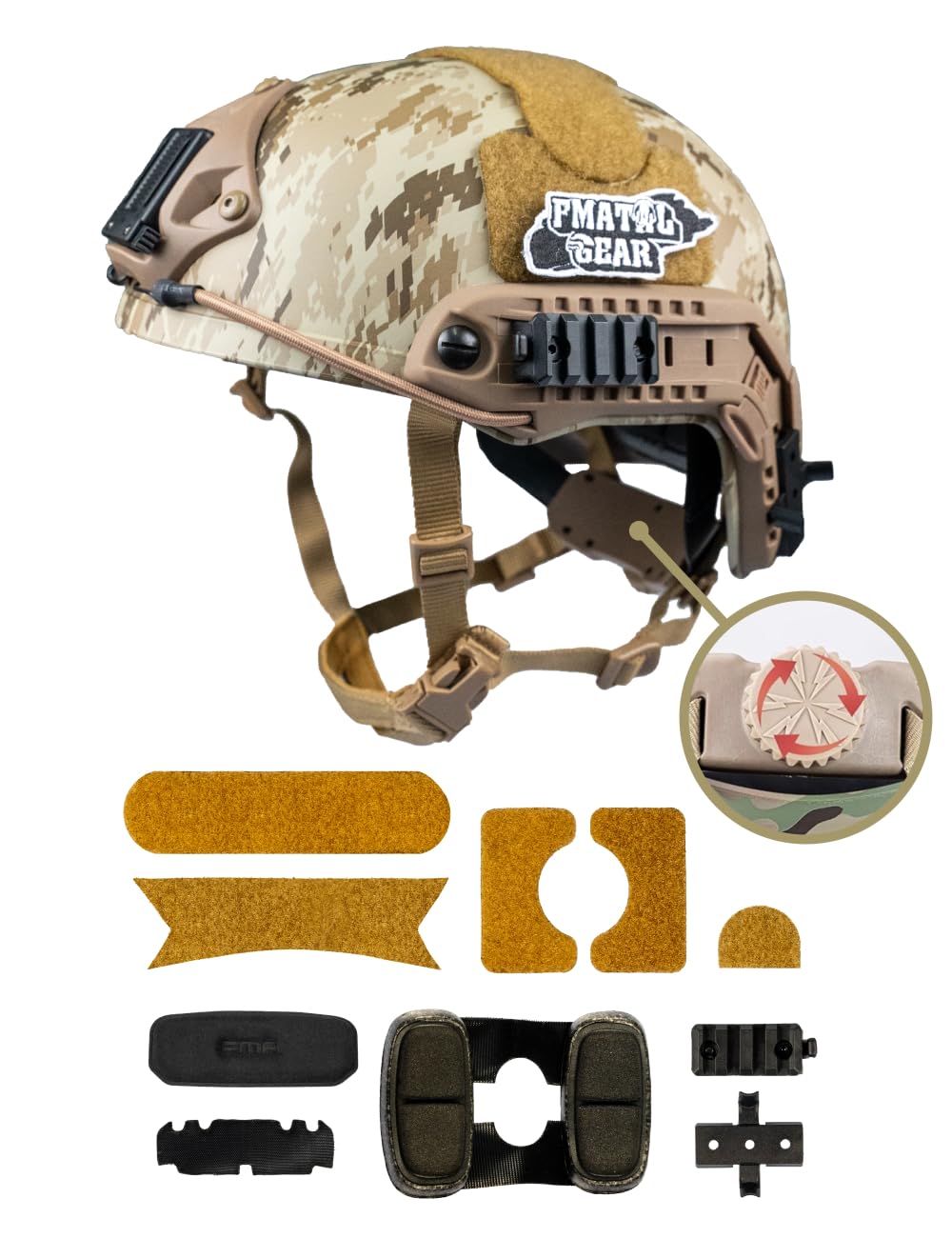 FMATAL GEAR FMA Fast Ballistic Helmet 3mm Thickness Airsoft Helmets ...