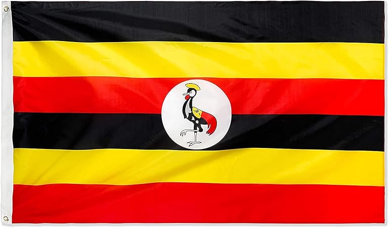 UGANDA FLAG (120X180 CM) - SINGLE SIDED WITH BOTH SIDE VISIBILITY ...