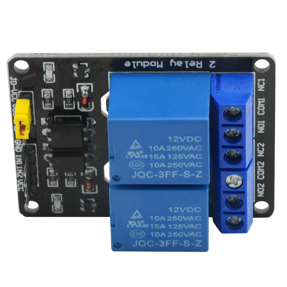 XLX 5PCS 2 Channel Relay Module 12V Low Level Trigger Relay Expansion ...