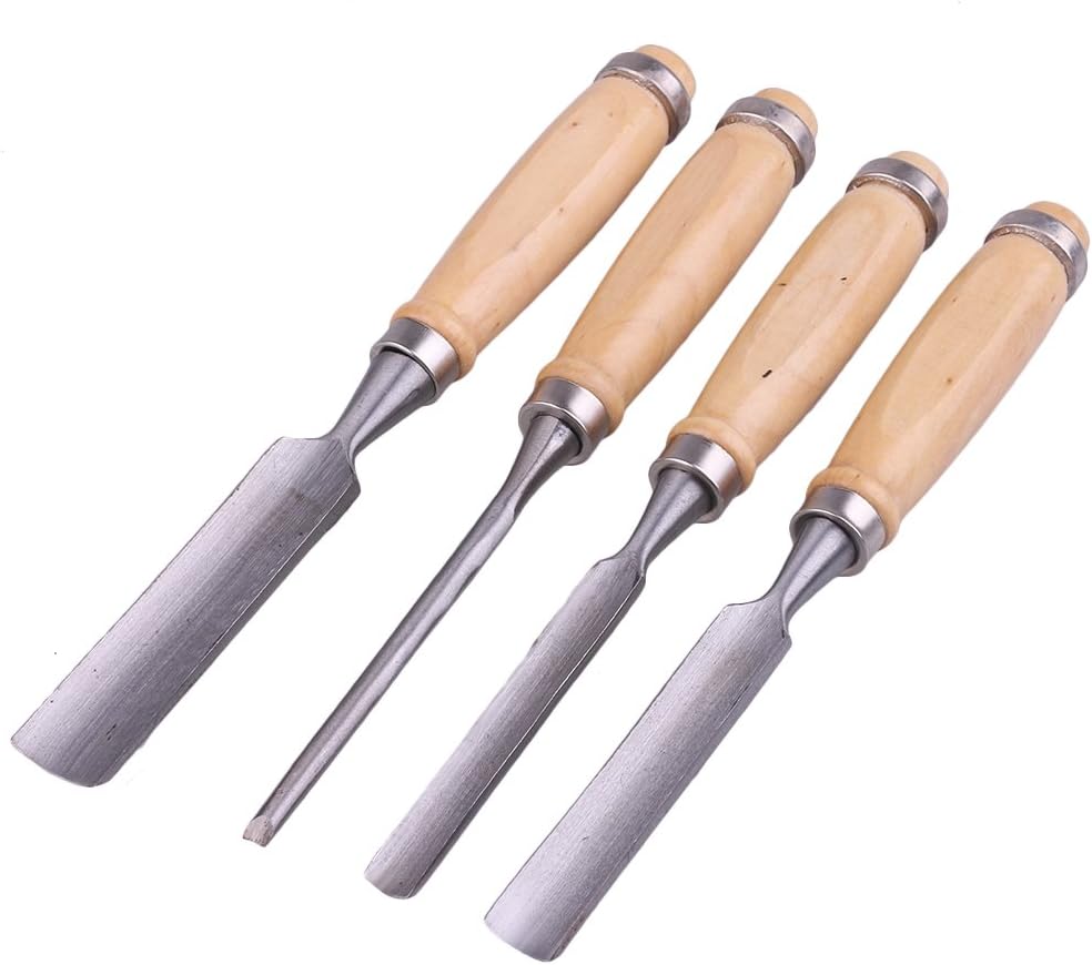 4Pcs Carpenter Carving Firmer Gouge Wood Chisel Woodworking Tool ...