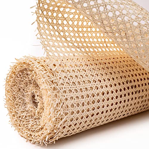 18" Width Rattan Cane Webbing Roll 12 Feet Hexagon Weave Rattan Fabric ...