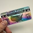 Amazon.com - Holographic Vinyl Decal United States Street Racing Permit ...