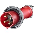 Amazon.com: Hubbell HBL4100P7W Ps Iec Plug 3P4W 100A 3P 480V WT ...