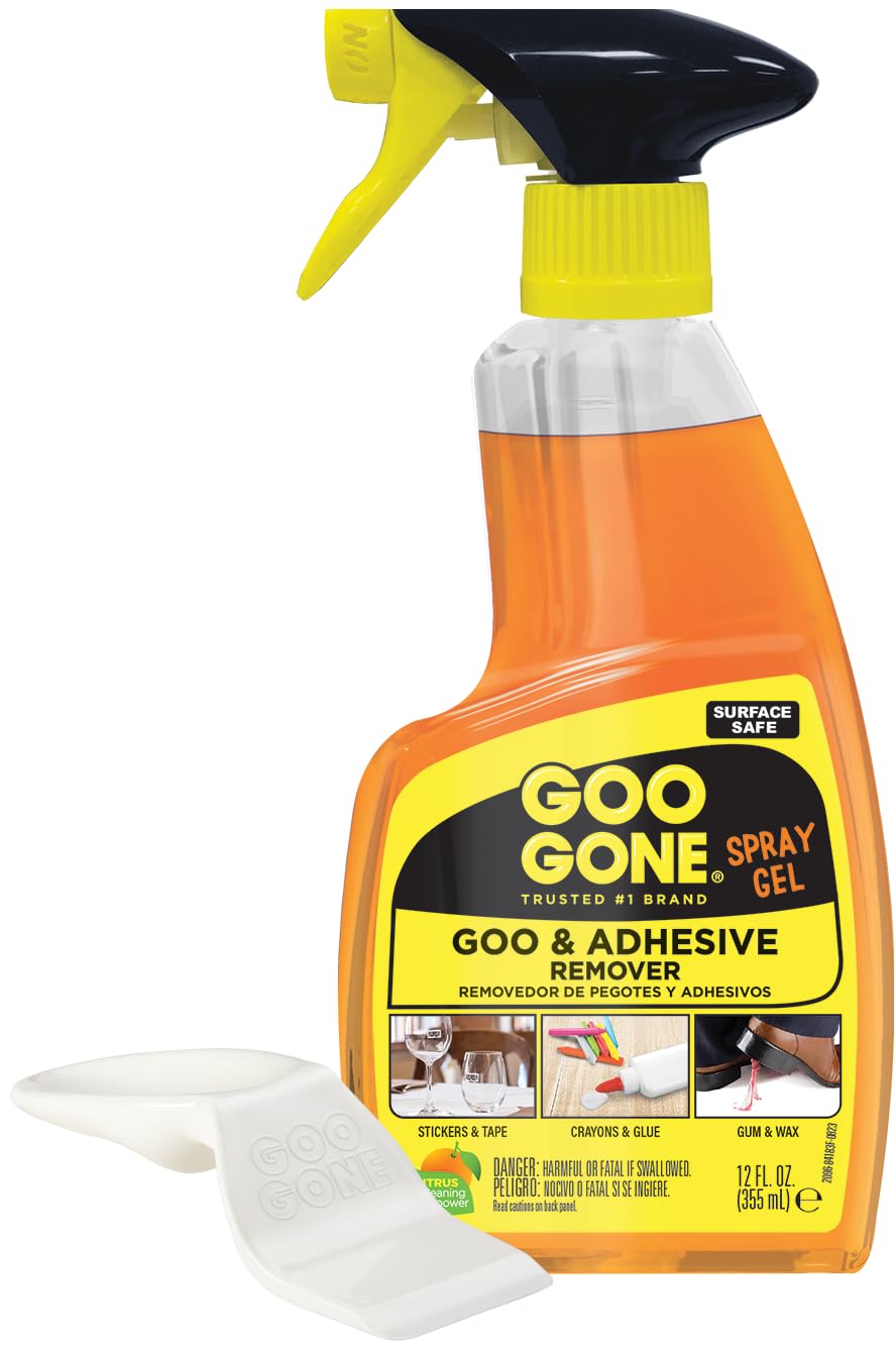 Goo Gone Adhesive Remover Spray Gel, Removes Chewing Gum, Grease, Tar ...