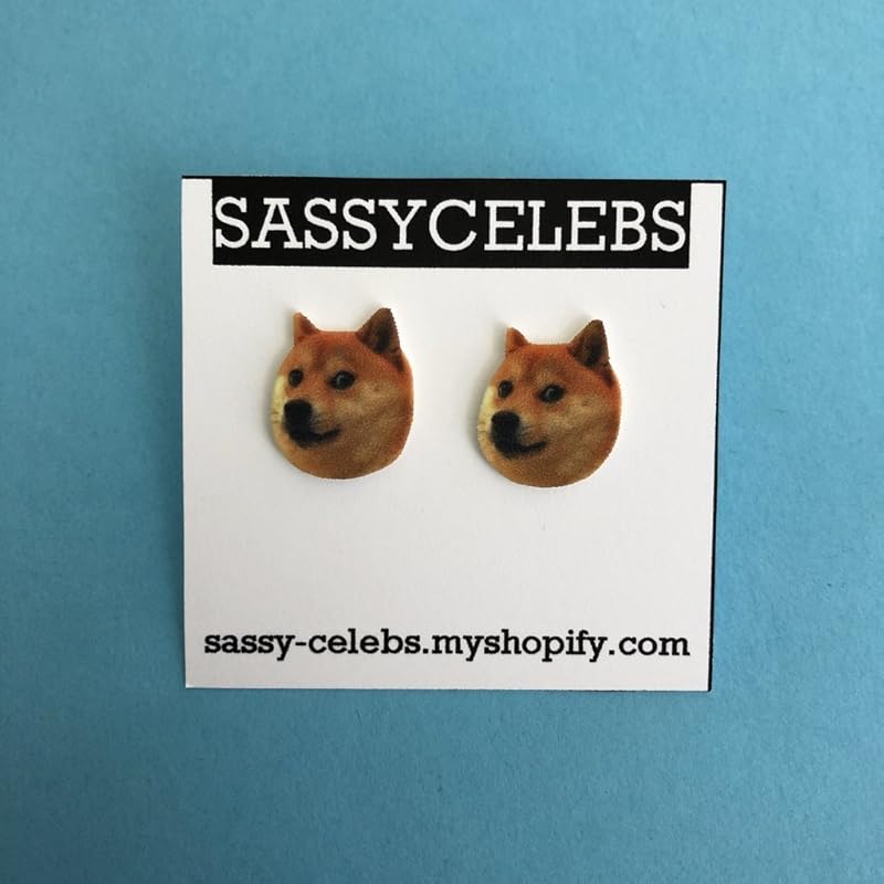 Amazon.com: Doge Meme Funny Earring Set: Handmade