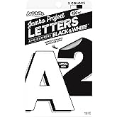 Amazon.com: ArtSkills Jumbo 4" Paper Poster Letters and Numbers for Projects and Crafts, Neon ...
