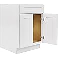 Amazon.com: ONESTOCK 24-Inch Kitchen Base Cabinet with Drawer, White ...