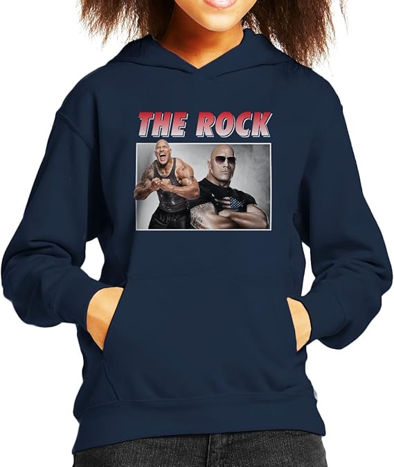 Dwayne The Rock Johnson Montage Kid's Hooded Sweatshirt: Amazon.de ...