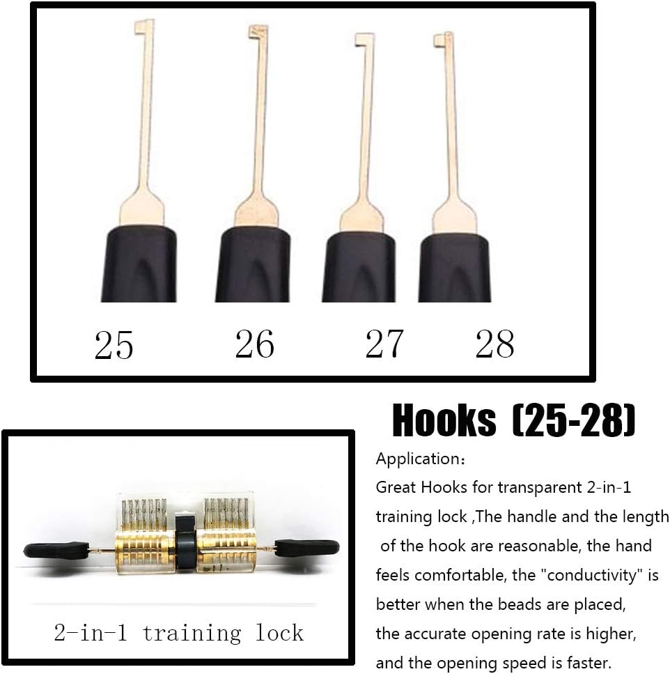 Loboo Idea 4-Pieces Kaba Lock Pick Hooks, Dimple Kaba Lock Pick Set ...