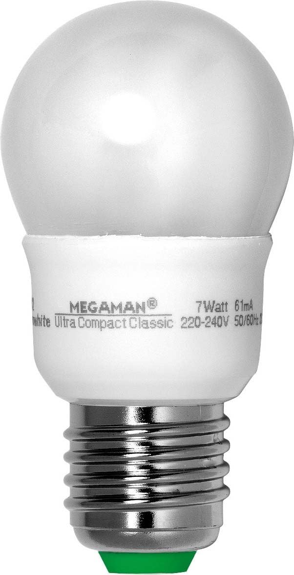 Energy-saving bulb Megaman ULTRA COMPACT CLASSIC MM80802, 7 Watt - 7W ...