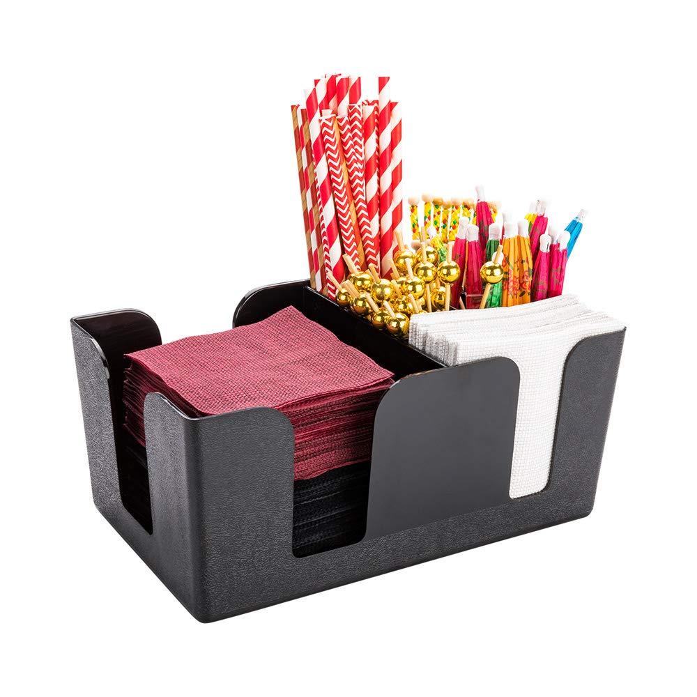 Restaurantware Bar Lux 9.5 x 5.8 x 4.2 Inch Bar Caddy 1 Pebbled Napkin ...